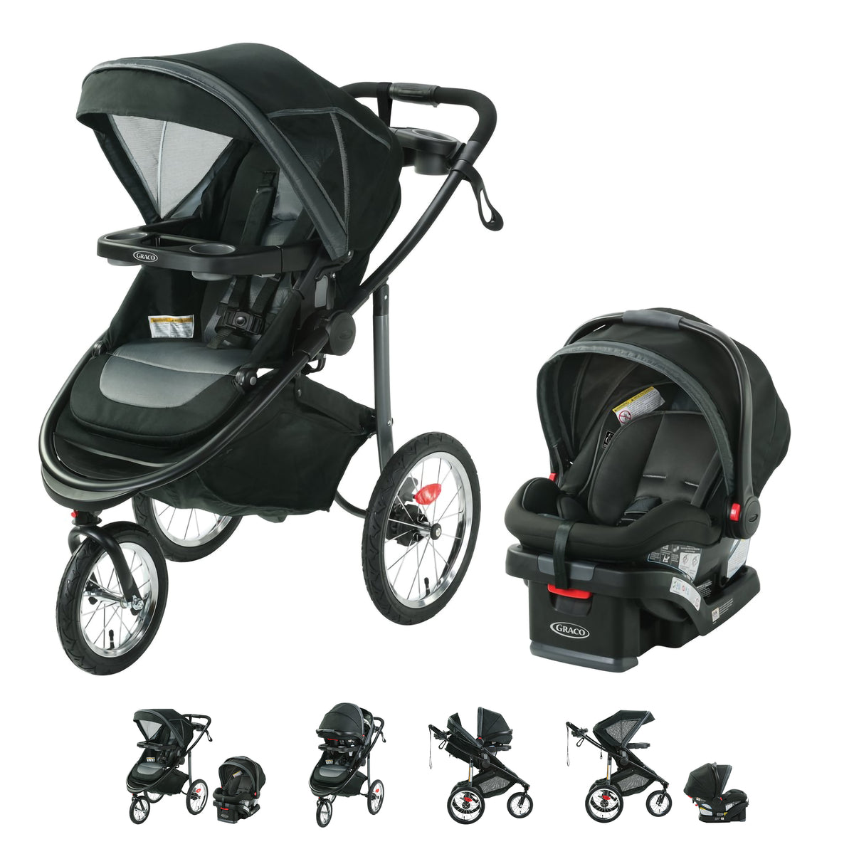 5-piece baby bundles with graco zion stroller and qu...