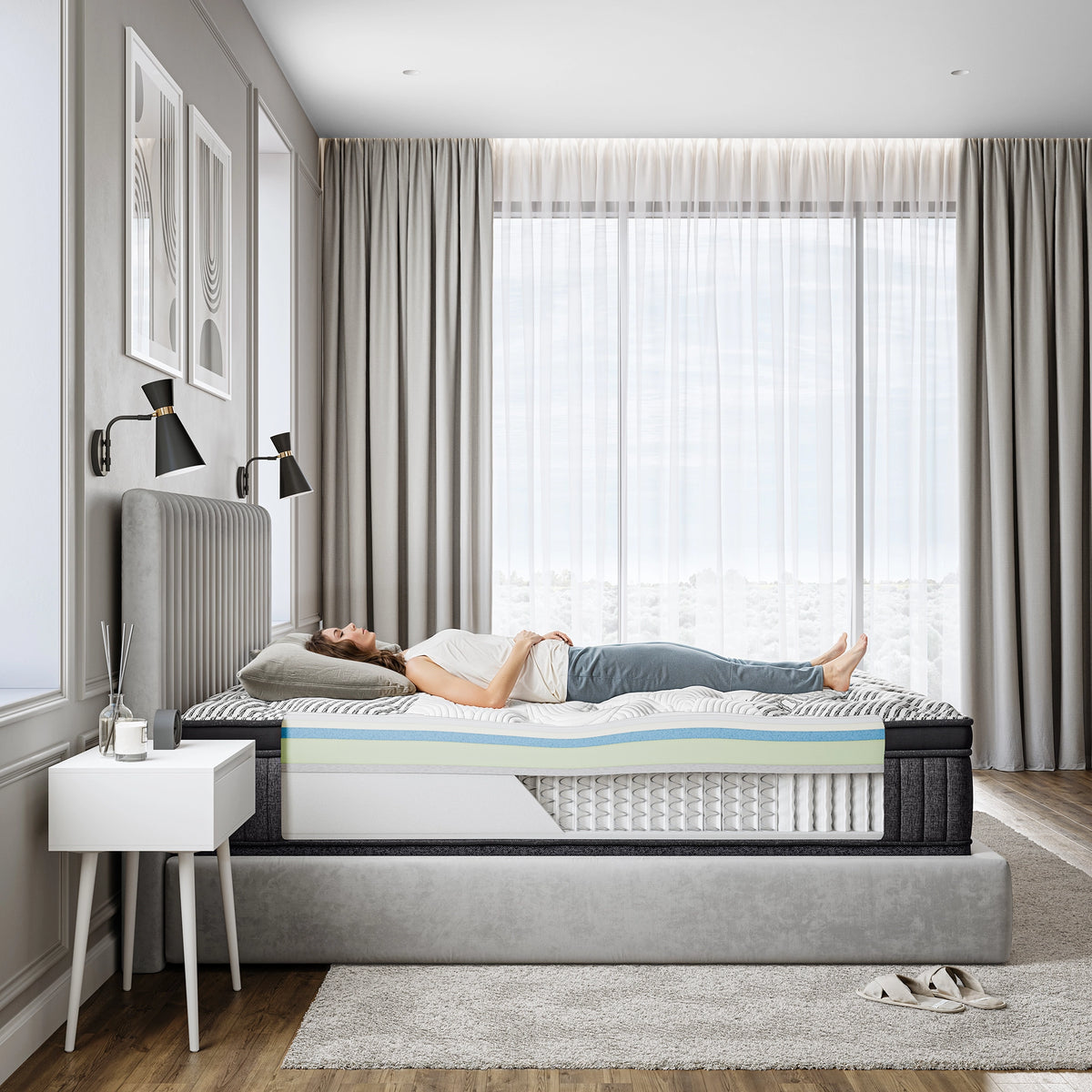 Queen mattress set neo – advanced comfort and full-b...